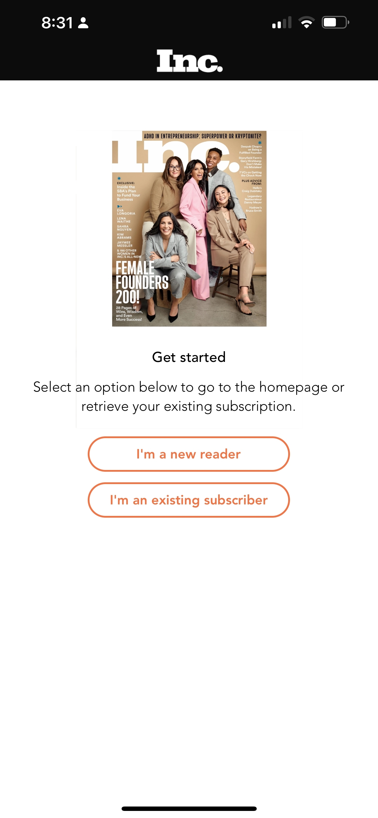 How can I access the Inc. App with my active subscription? – Help Center